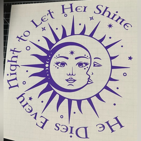 Other | Sun And Moon Large Car Decal | Poshmark